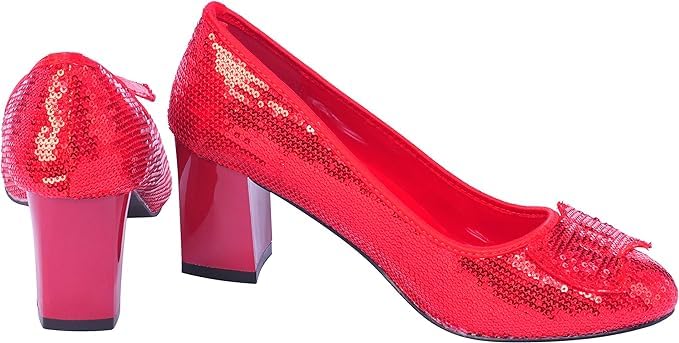 Rubies Secret Wishes Wizard of Oz Dorothy's Slippers, Red, Large (9/10) for Themed Parties and Halloween