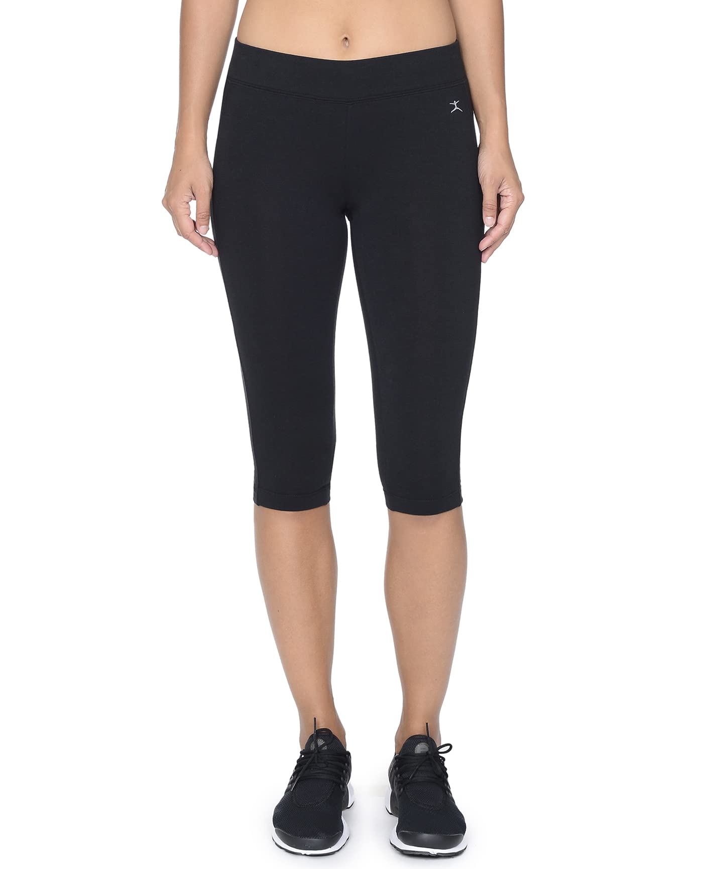 Danskin womens Capri athletic leggings, Black, Small US