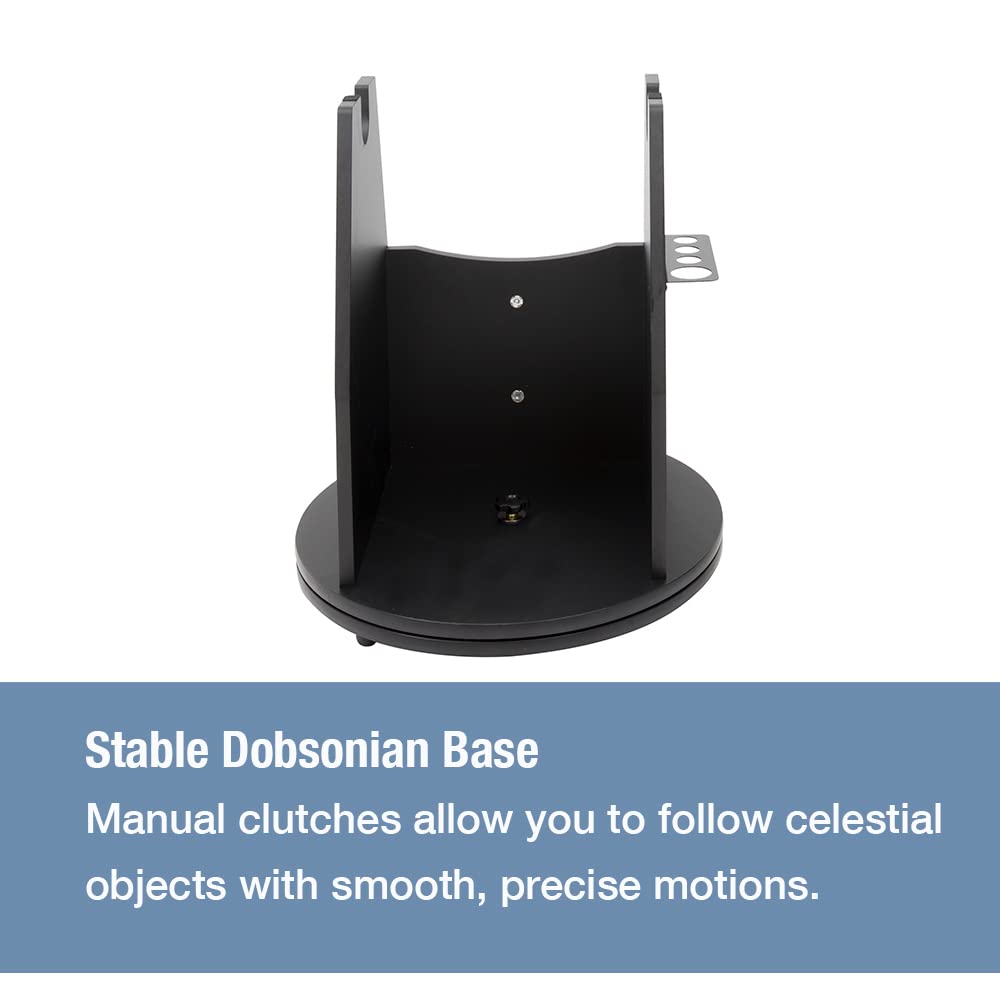 Zhumell – 10-inch Dobsonian Reflector Telescope – Large Aperture for Crisp, Bright Images – Solid Base Construction with Handle for Easy Transport – Ideal Astronomical Telescope