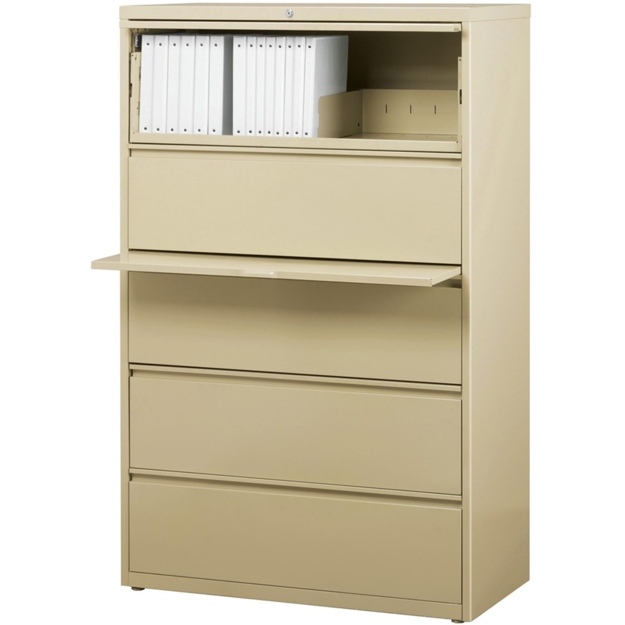 Lorell 5-Drawer Lateral File, 36 by 18-5/8 by 67-11/16-Inch, Putty