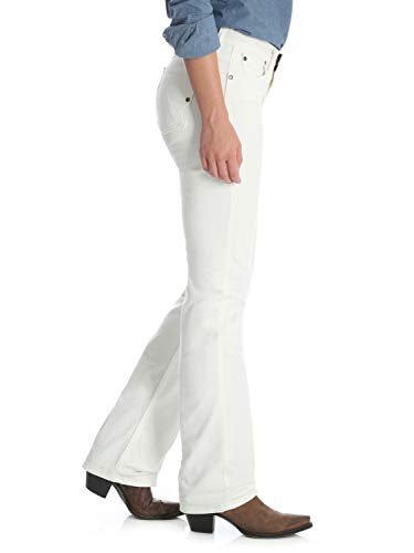 Wrangler Womens Q-Baby Mid Rise Boot Cut Ultimate Riding Jean, White Storm, 5-32