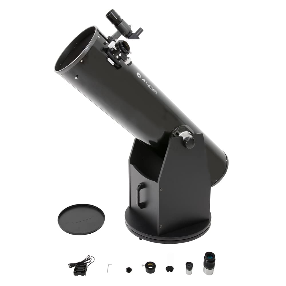 Zhumell – 10-inch Dobsonian Reflector Telescope – Large Aperture for Crisp, Bright Images – Solid Base Construction with Handle for Easy Transport – Ideal Astronomical Telescope