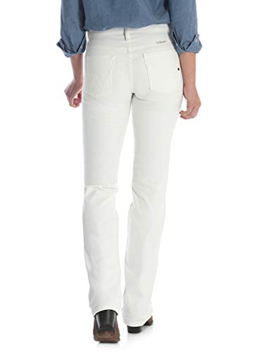 Wrangler Womens Q-Baby Mid Rise Boot Cut Ultimate Riding Jean, White Storm, 5-32