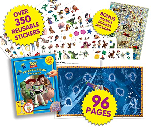 Disney / Pixar Toy Story Sticker Book Treasury - Activity Books for kids, 350 reusable stickers, 96 pages of fun