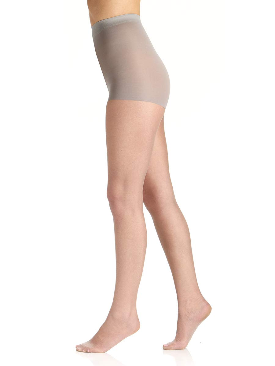 Berkshire womens Shimmers Ultra Sheer Control Top 4429 pantyhose, Silver, 3 US