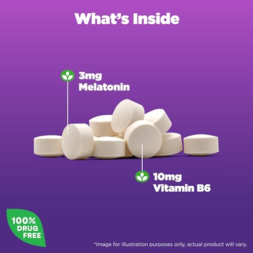 Natrol Melatonin 3 mg, Dietary Supplement for Restful Sleep, Sleep Supplements for Adults, 60 Melatonin Tablets, 60 Day Supply