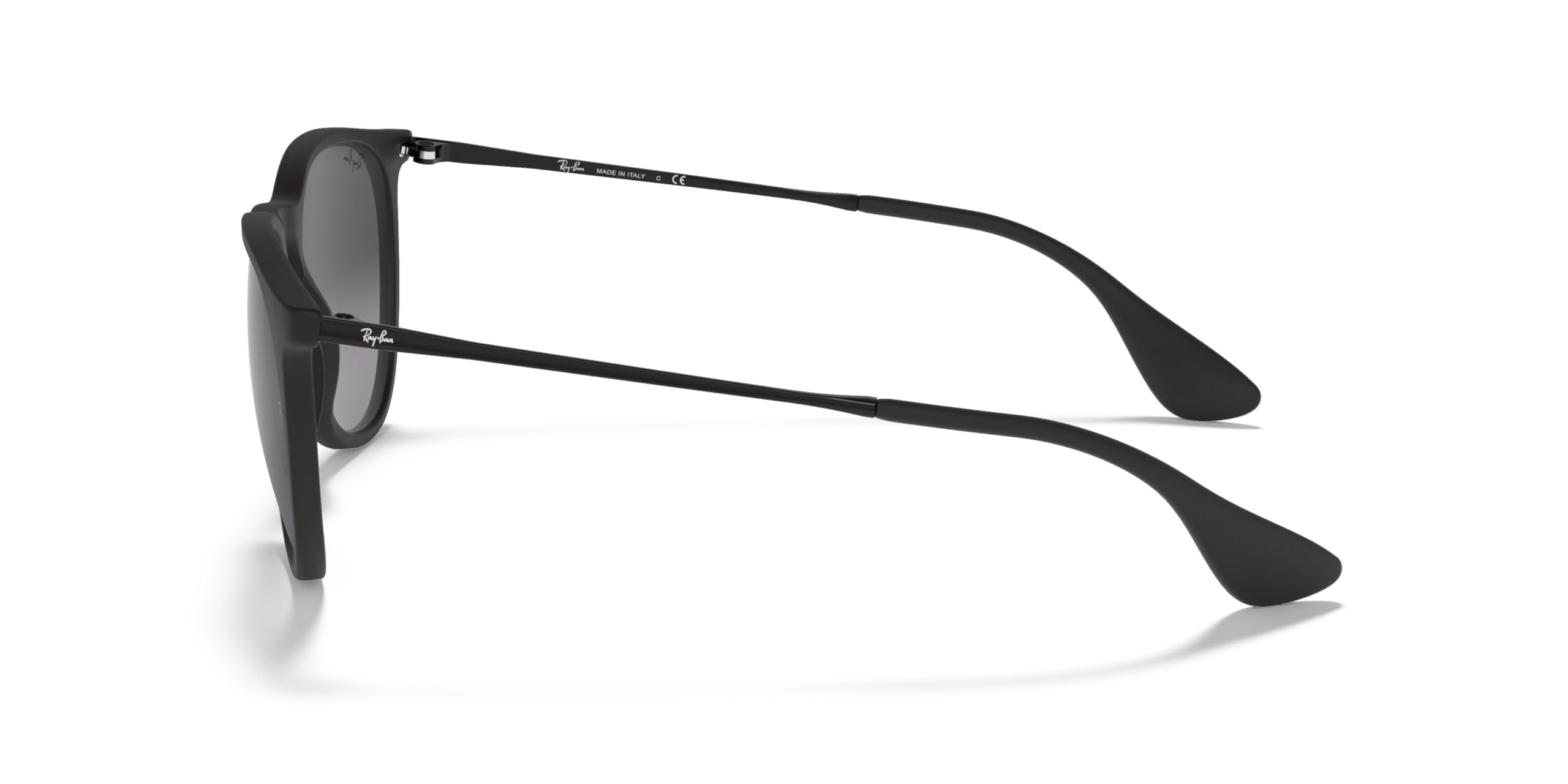 Ray-Ban Woman Sunglasses Rubber Black Frame, Grey Gradient Lenses, 54MM