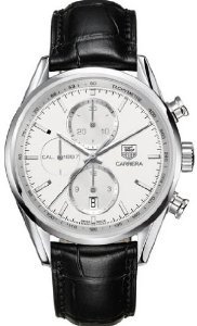 Carrera Men's Watch Face Color: Silver, Band Color: Black