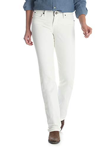 Wrangler Womens Q-Baby Mid Rise Boot Cut Ultimate Riding Jean, White Storm, 11-36