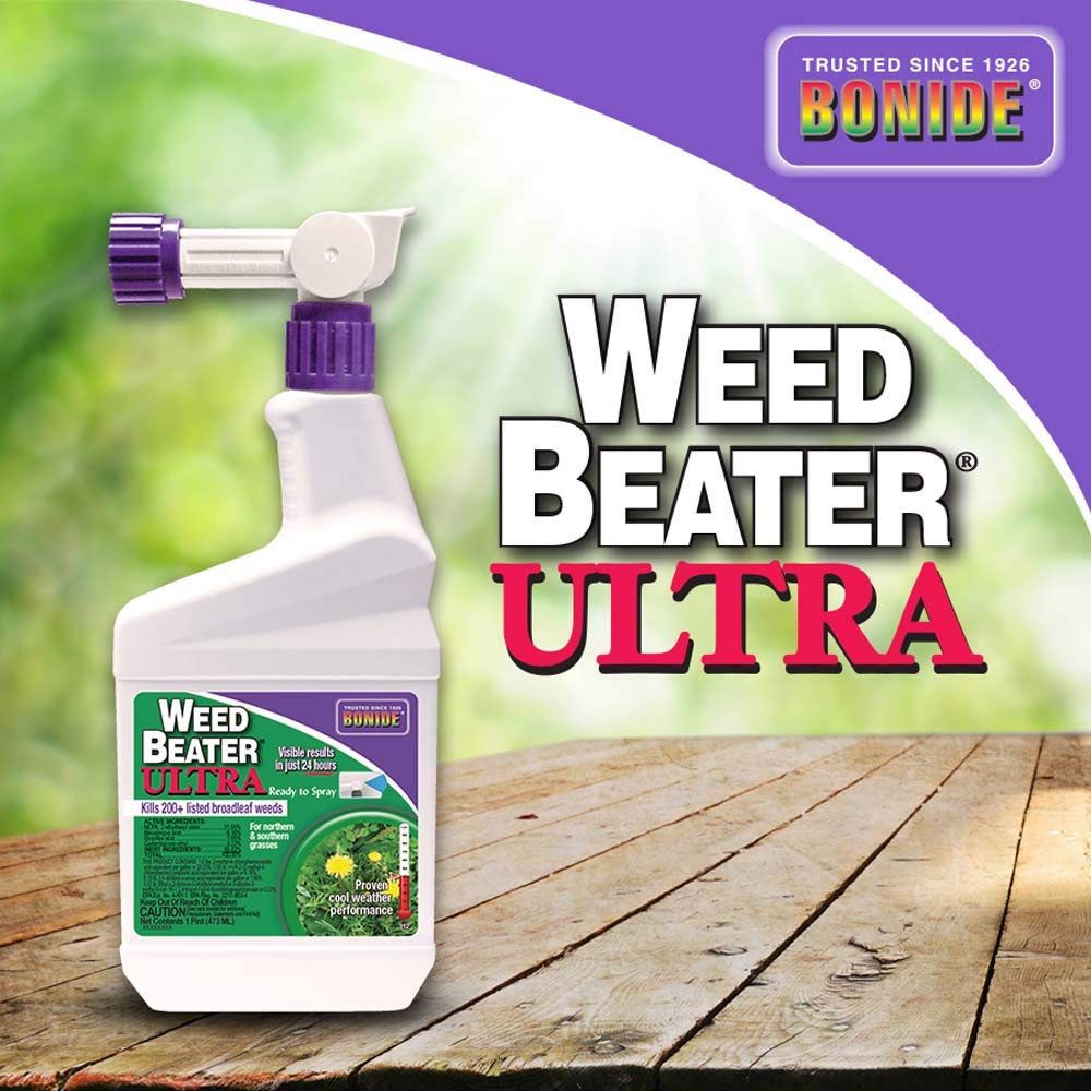 Bonide Weed Beater Ultra, 16 oz Ready-to-Spray Fast-Acting Protection Against Broadleaf Weeds in Warm & Cool Weather