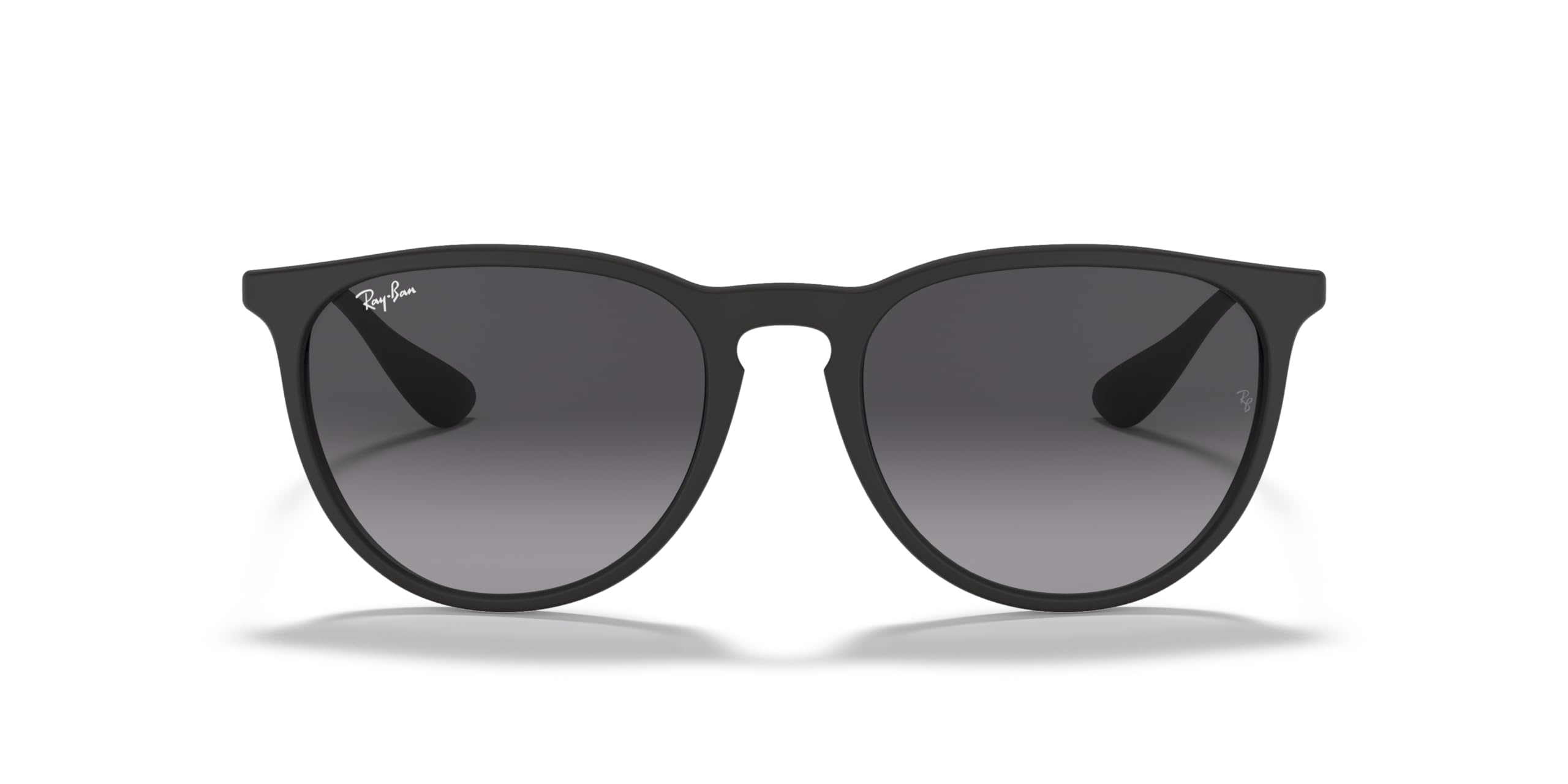 Ray-Ban Woman Sunglasses Rubber Black Frame, Grey Gradient Lenses, 54MM