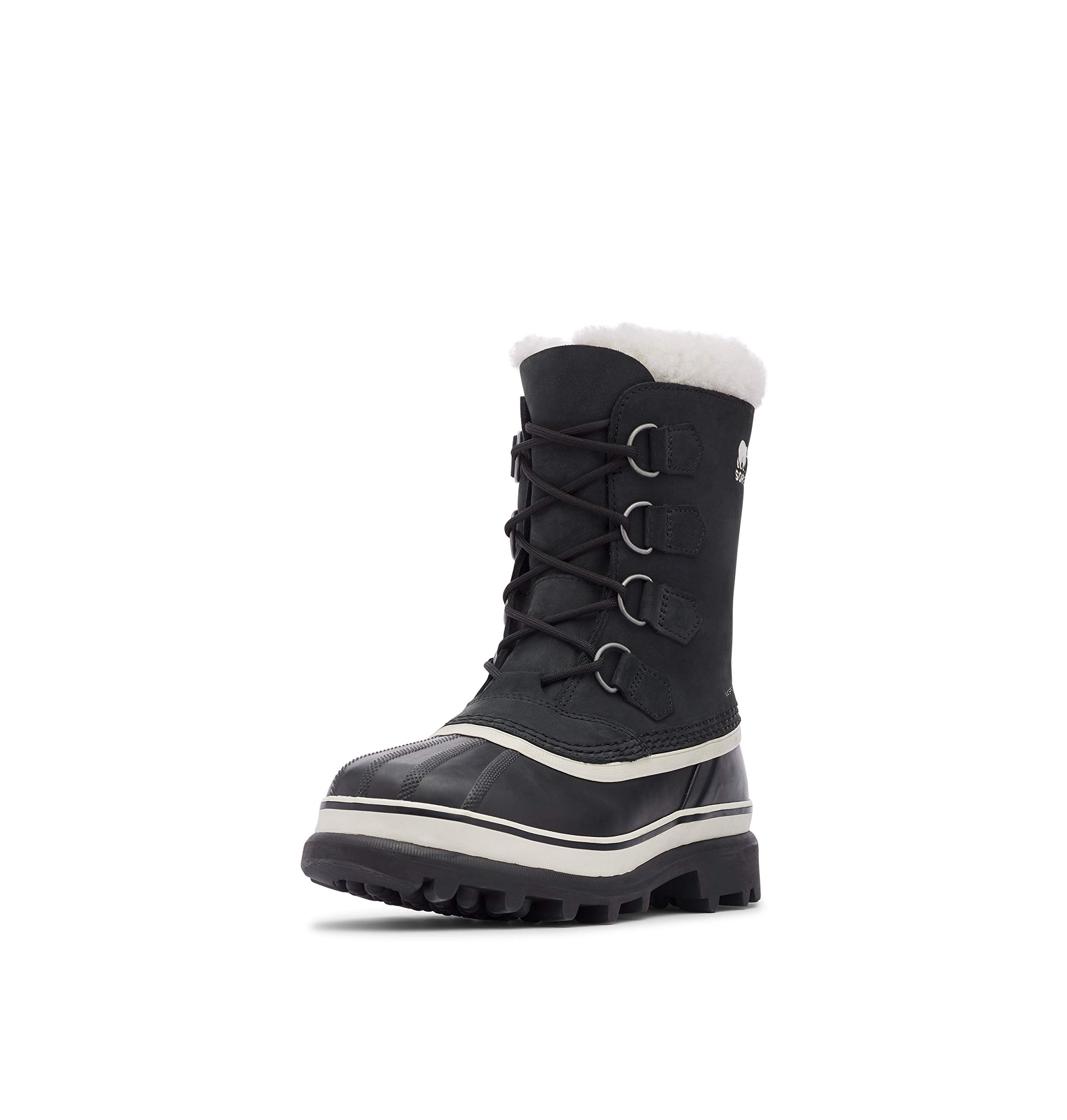 SOREL Women's Caribou Waterproof Boot - Black, Stone - 10