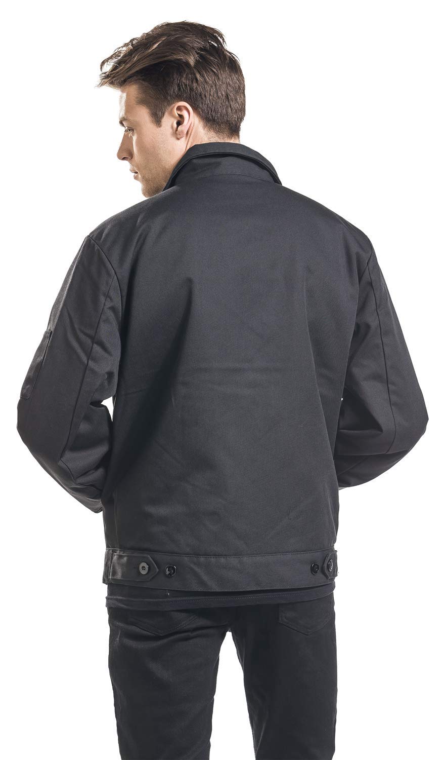 Dickies Men's Insulated Eisenhower Front-Zip Jacket, Black, X-Large/Regular