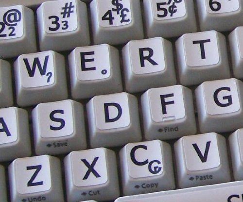 PORTUGUESE BRAZILIAN LARGE LETTERING (UPPER) KEYBOARD STICKERS WHITE BACKGROUND FOR DESKTOP, LAPTOP AND NOTEBOOK