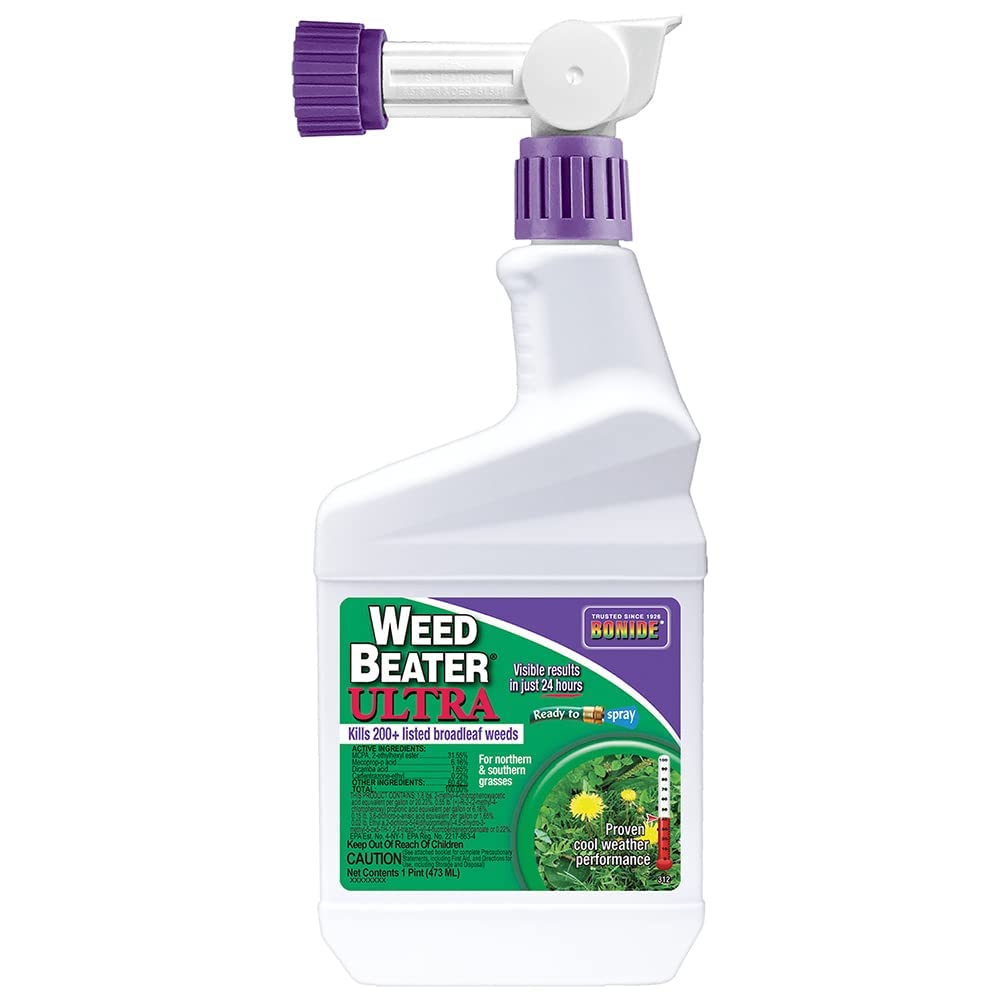 Bonide Weed Beater Ultra, 16 oz Ready-to-Spray Fast-Acting Protection Against Broadleaf Weeds in Warm & Cool Weather