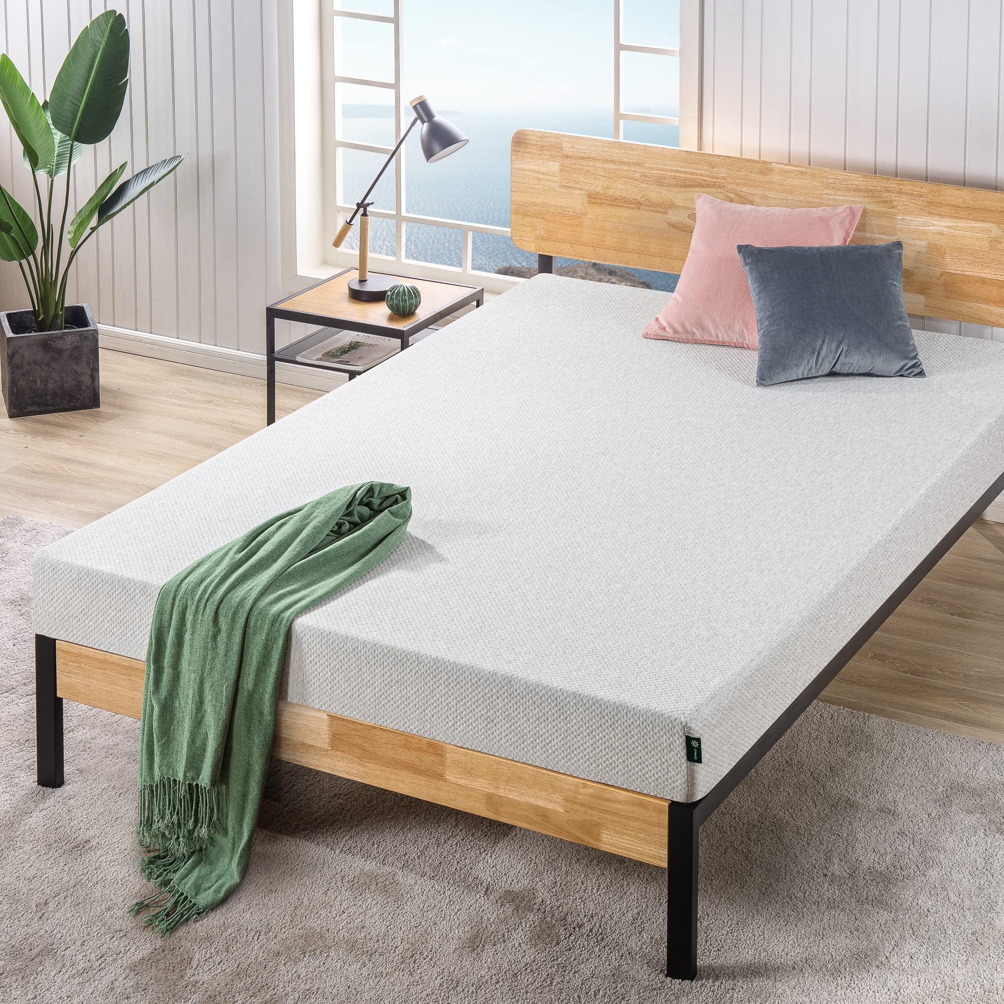 ZINUS 6 Inch Ultima Memory Foam Mattress, Full, Fiberglass Free, Pressure Relieving, CertiPUR-US Certified, Mattress in A Box, White