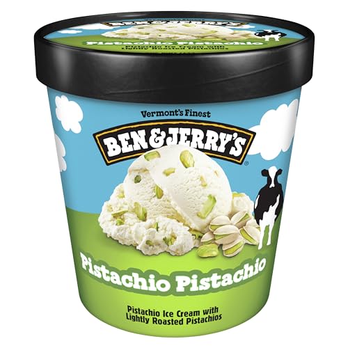 Ben & Jerry's Pistachio Pistachio Ice Cream Pint Non-GMO 16 oz