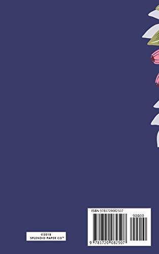 Password Log Book: Pretty Navy & Blush Pink Floral Internet Account Organizer