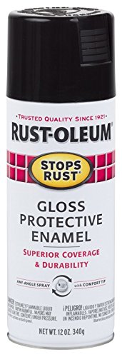 Rust-Oleum 7779830 Stops Rust Spray Paint, 12 oz, Gloss Black