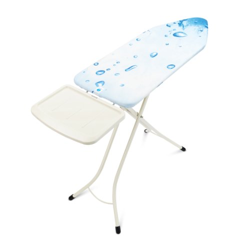 Brabantia Size C Ironing Board (49x18 in) 7 Height Options, Solid Steam Unit Rest Holder (Ice Water) Non-Slip Feet, Anti-Collapse Child Locks