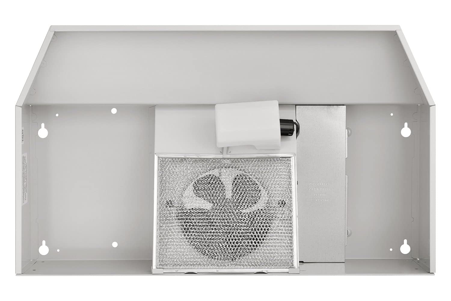 Broan-NuTone 412101 Non-Ducted Ductless Range Hood with Lights Exhaust Fan for Under Cabinet, 21-Inch, White