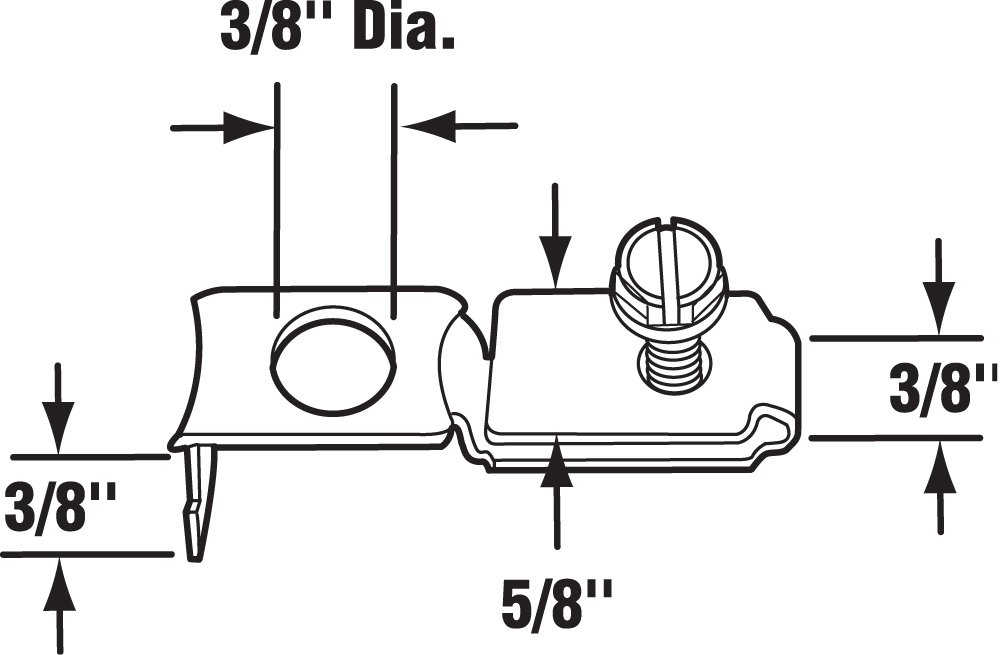 Prime-Line N 6640 Bi-Fold Top or Bottom Pivot Bracket, for Slimfold Doors (Single Pack)