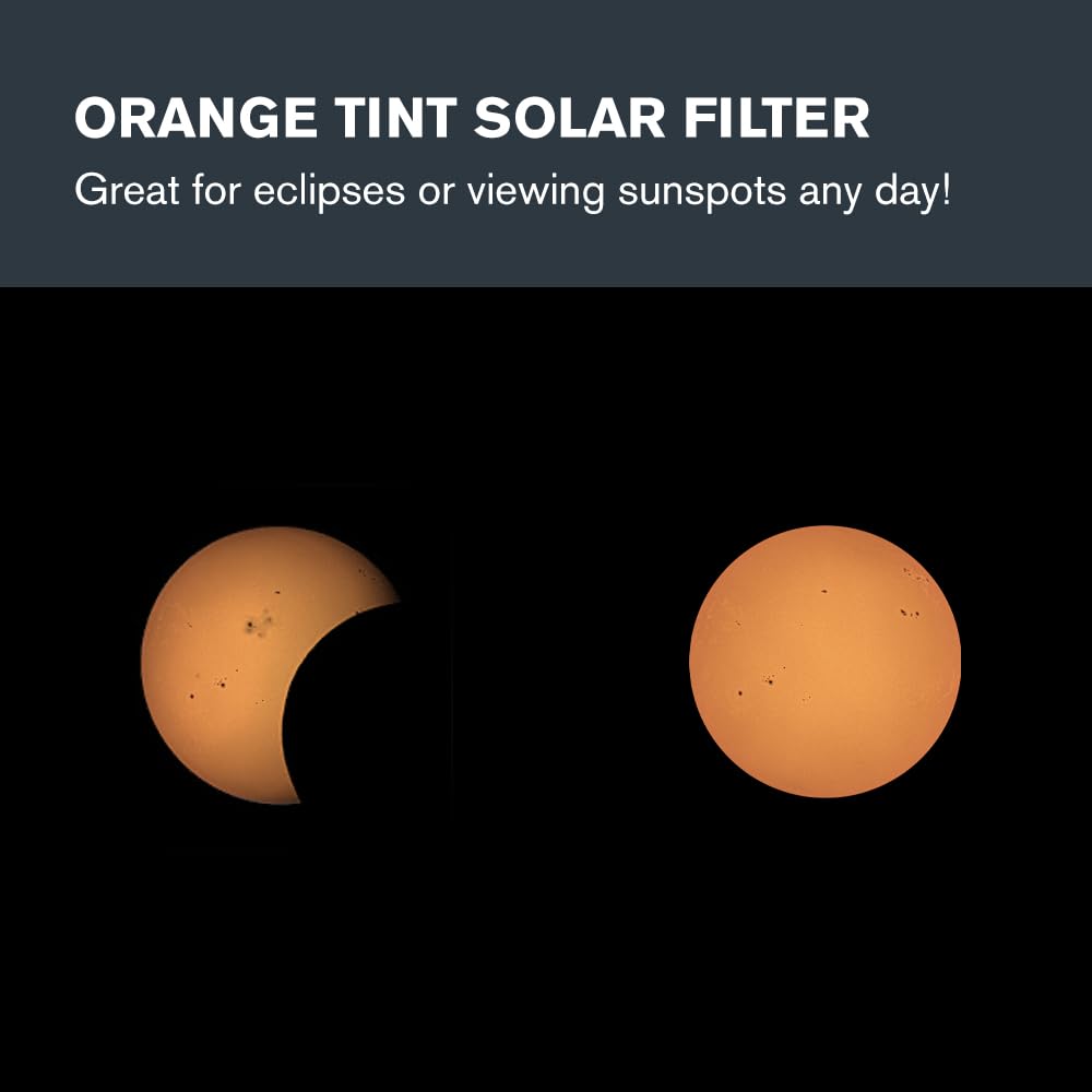 Celestron – EclipSmart Safe Solar Eclipse Telescope Filter – Meets ISO 12312-2:2015(E) Standards – Works with Existing 70mm AZ & EQ Telescopes – Observe Solar Eclipses and Sunspots – Safe, Snug Fit