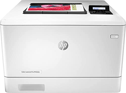 HP Laserjet Pro M454dn Wired Color Laser Printer- Print only - 2.7" Touchscreen Display, 28 ppm, Automatic 2-Sided Printing, 600 x 600 dpi, 8.5 x 1, Ethernet- WULIC Printer Cable