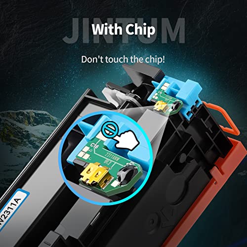 215A (with CHIP) Compatible HP 215A Toner Cartridge Replacement for HP W2310A W2311A W2312A W2313A Works with HP Color Pro MFP M182nw M183fw M182 M183 M155 Printers (4-Pack)