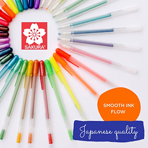 SAKURA Gelly Roll Moonlight 06 Gel Pens - Fine Point Ink Pen for Journaling, Art, or Drawing - Assorted Earth & Jewel Tone Ink - Fine Line - 10 Pack