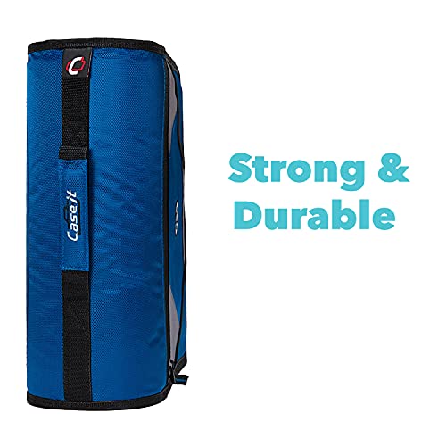 Case-it The King Sized Zip Tab Zipper Binder - 4 Inch D-Rings - 5 Subject File Folder - Multiple Pockets - 800 Sheet Capacity - Comes with Shoulder Strap - Dark Purple D-186