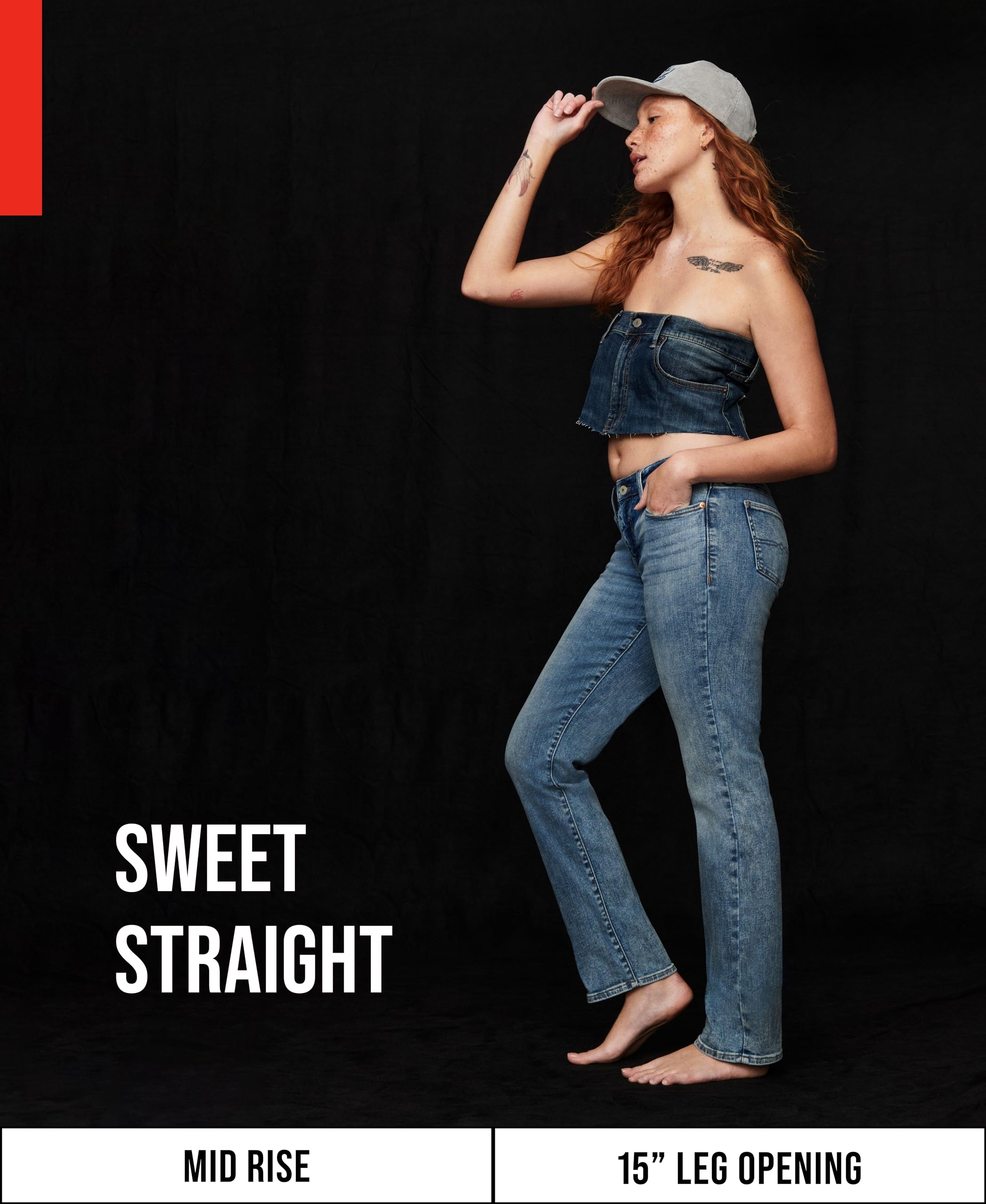 Lucky Brand womens Mid Rise Sweet Straight Jean, Tanzanite, 32W x 30L US