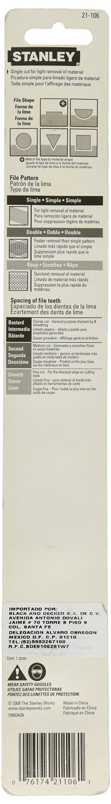 STANLEY File Set, Mill Bastard File, Single Cut with Handle, 8-Inch (21-106)