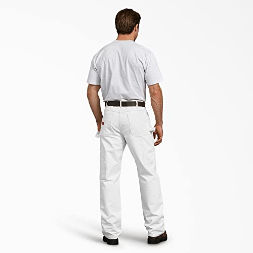 Dickies mens Painter's Utility Pant Relaxed Fit Big Jeans, White, 46W x 30L US