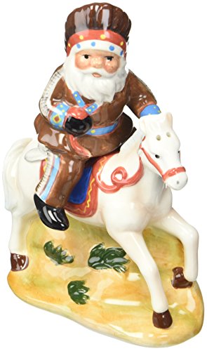 Cosmos Gifts Native American Santa on Horse Salt and Pepper Set, 5-1/8-Inch