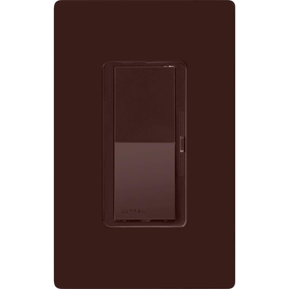 Lutron Diva LED+ Dimmer Switch for Dimmable LED, Halogen and Incandescent Bulbs, 150 Watt, Single-Pole or 3-Way, DVCL-153P-BR, Brown