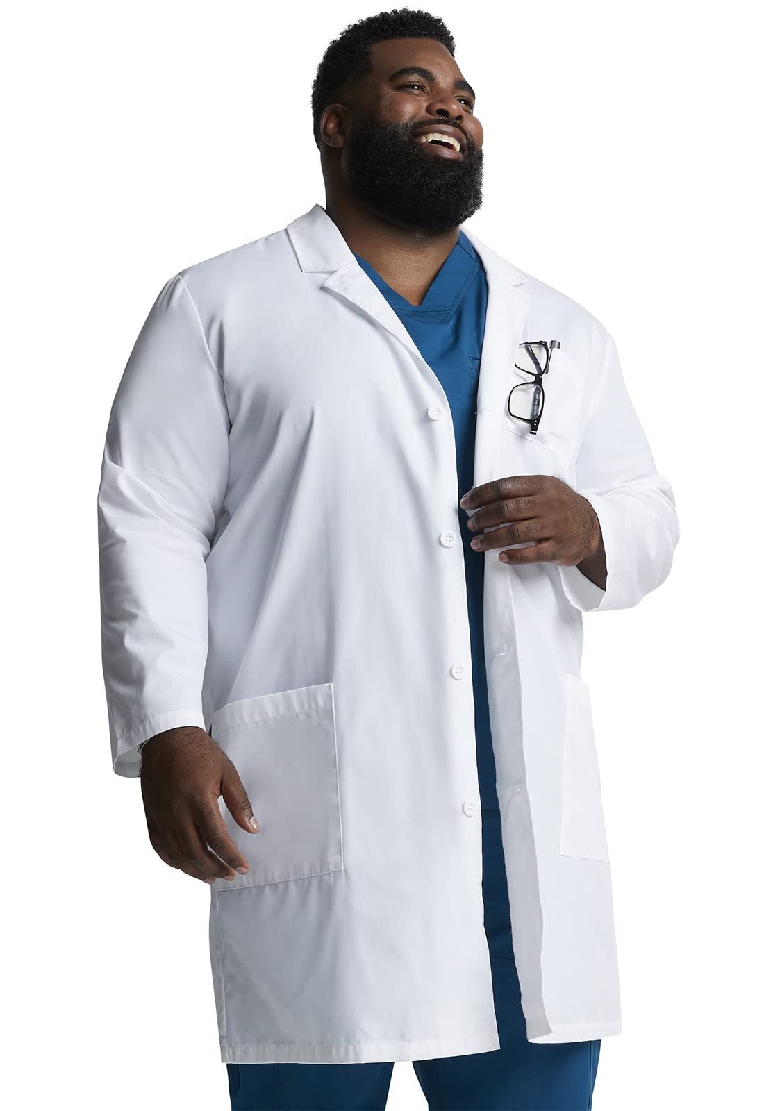 Dickies-83403 Everyday Scrubs Unisex 40 Inch Lab Coat,White,Medium
