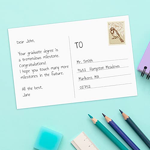 Sweetzer & Orange 300gsm 4x6” Postcard Paper Cardstock (Both Sides Blank) For Art or Blank Postcards for Mailing. Set of 60 White Blank Post Cards, Printable Postcards Set. Bulk Post Card Pack.