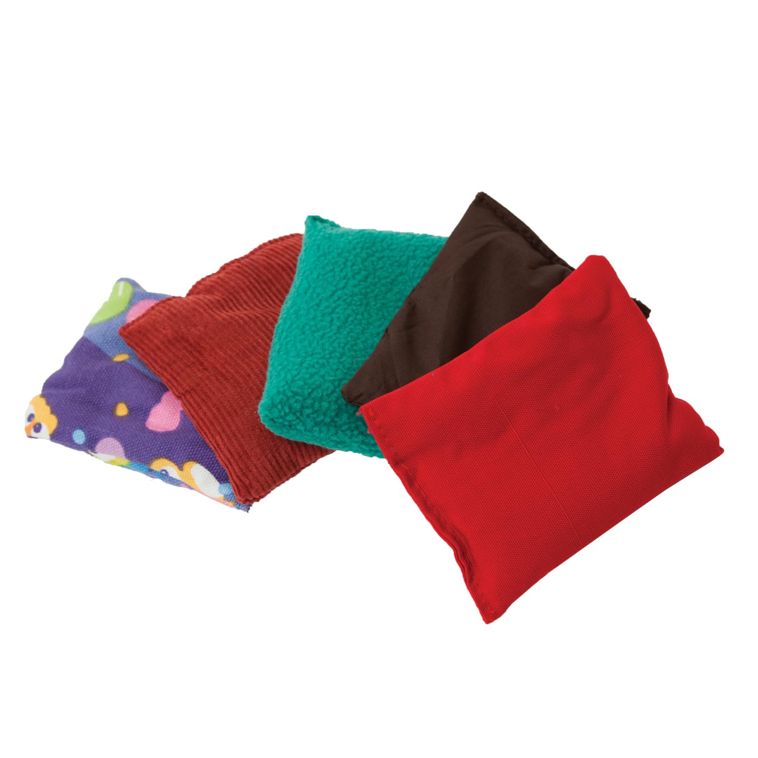 Fun and Function Weighted Tactile Beanbags - Sensory Weighted Beanbags - Multi-Sensory Tool Fidget Provides Weight, Color and Varied Textures - for Kids and Adults - 5 Pack -1/2 lb. Each