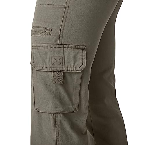 Dickies Women's Relaxed Fit Cargo Pants, Rinsed Grape Leaf Green, 10