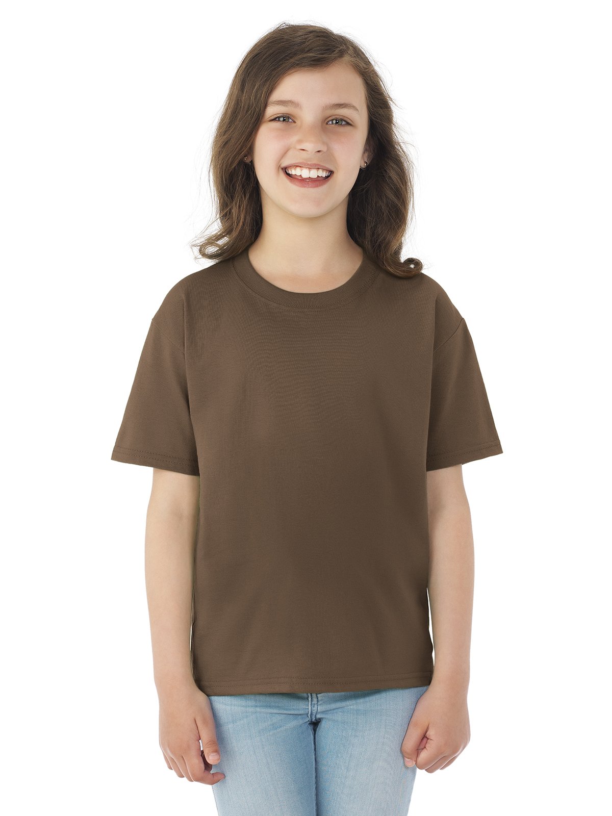 Fruit of the Loom Youth 5 oz. HD Cotton™ T-Shirt S CHOCOLATE