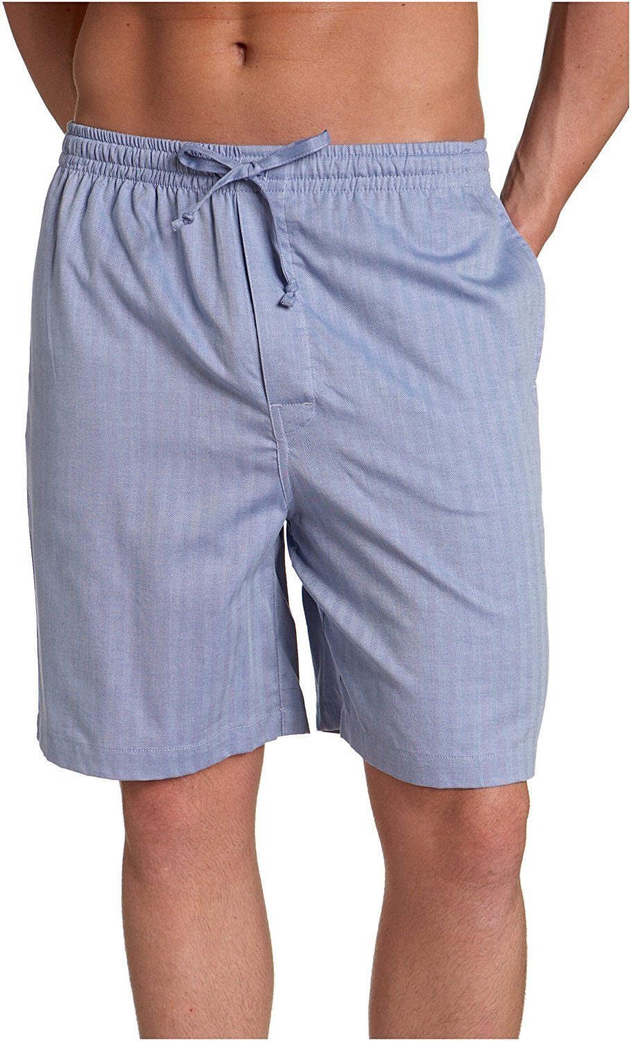 Nautica Men's Soft Woven 100% Cotton Elastic Waistband Sleep Pajama Short, Blue Bone, Medium