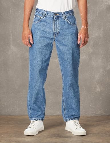 Carhartt Men's Slim Fit Heavyweight 5-Pocket Tapered Jean, Stonewash, 34W x 32L