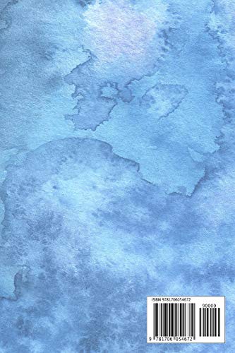 Paddle Like A Girl: All Purpose 6x9 Blank Lined Notebook Journal Way Better Than A Card Trendy Unique Gift Blue Watercolor Texture Kayak