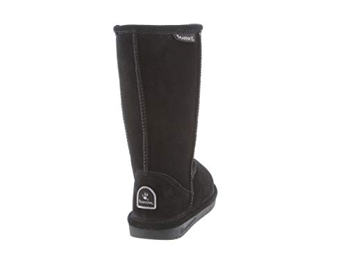 BEARPAW Emma Tall Youth Boot,Black,4 M US Big Kid