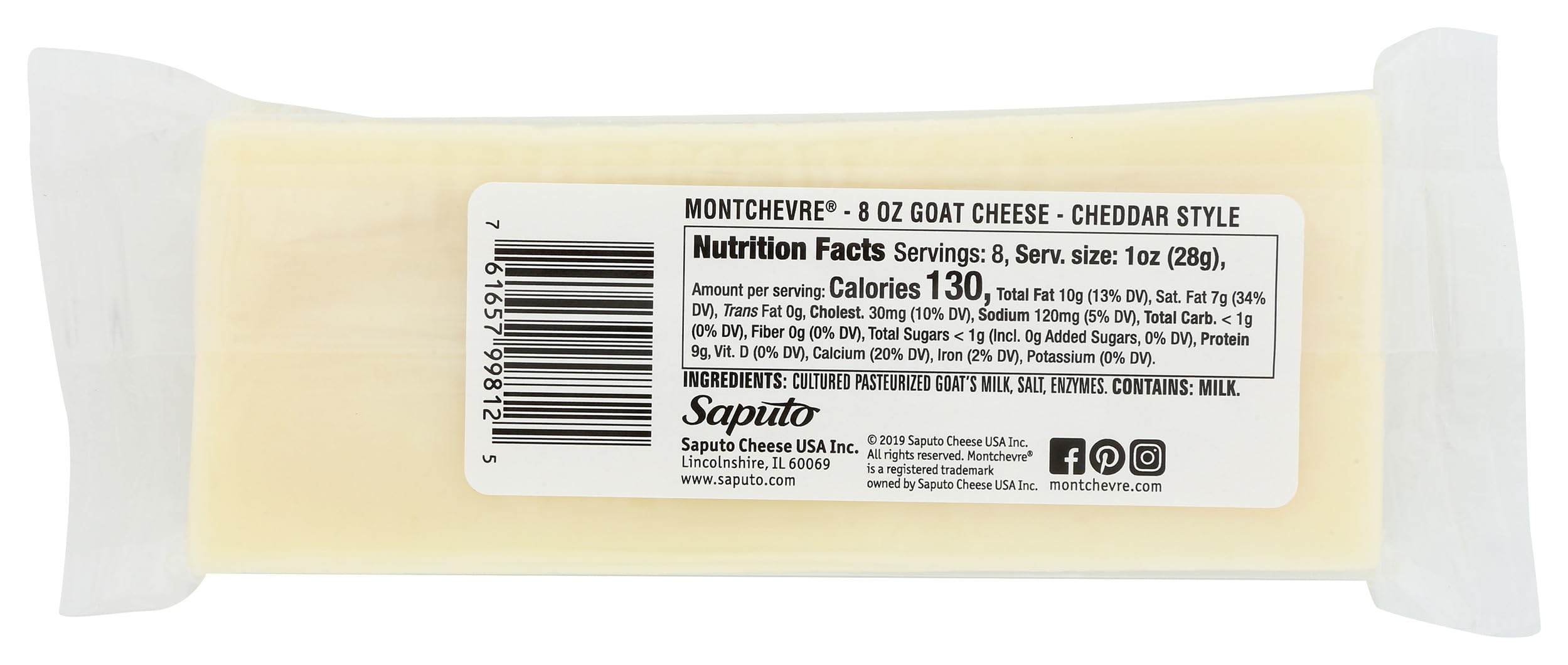MONTCHEVRE Goat Cheddar, 8 OZ