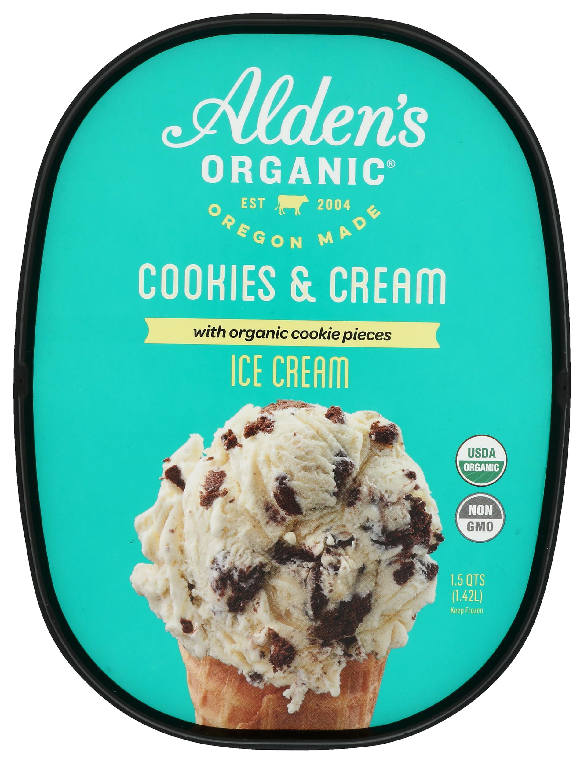 Alden's, Organic Cookies & Cream Ice Cream, 48 oz (Frozen)