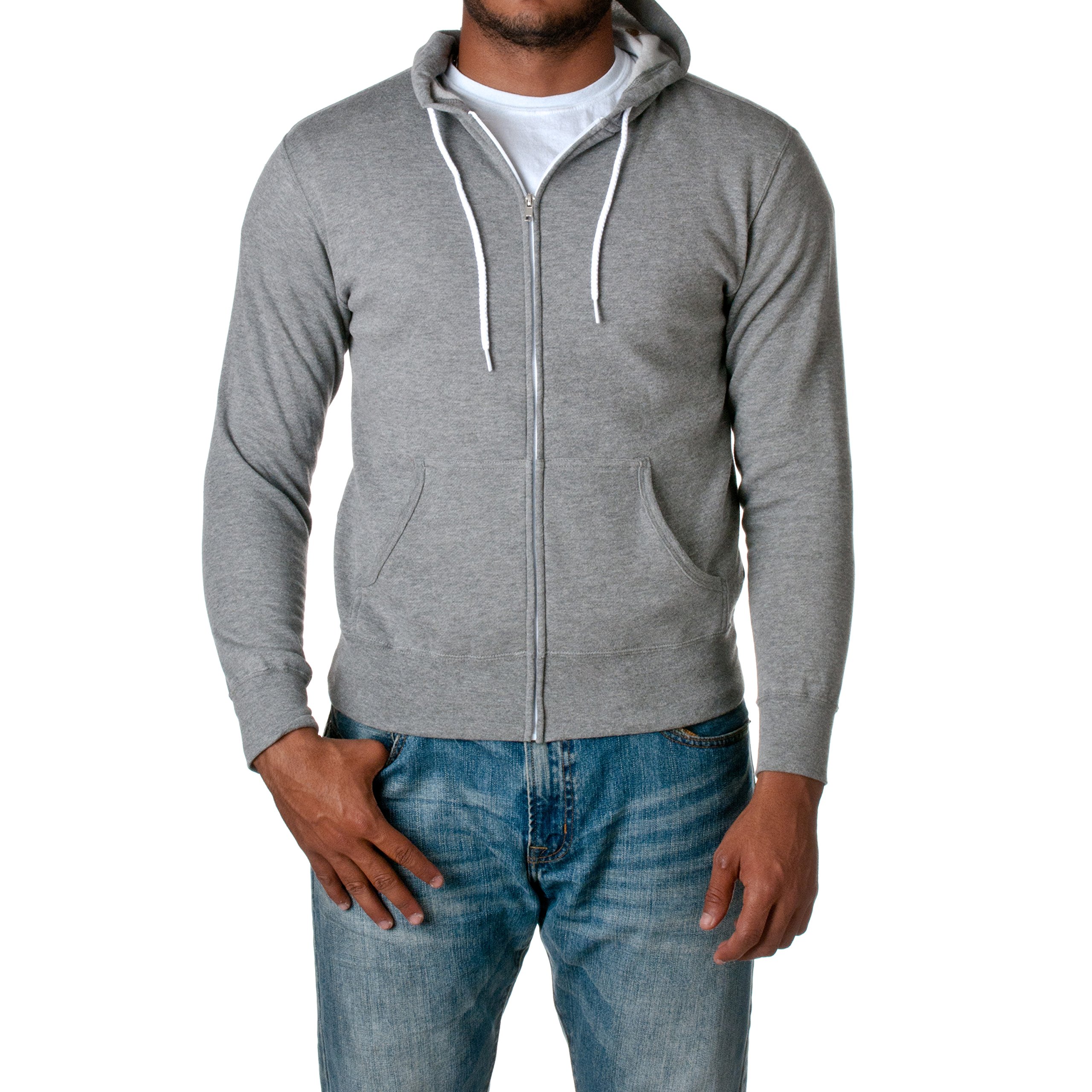 Independent Trading Co Unisex Full Zip Hooded Sweatshirt AFX90UNZ - Gunmetal Heather Small