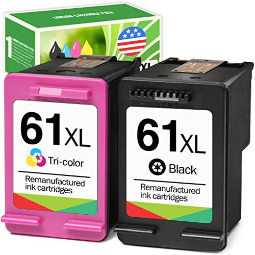 Limeink Remanufactured Ink Cartridges Replacement For HP 61 Ink Cartridge Combo Pack For HP Ink 61 Ink cartridges For HP 61 Envy 4500 61xl For HP Ink Cartridges Printer Ink For HP 61 (Black and Color)