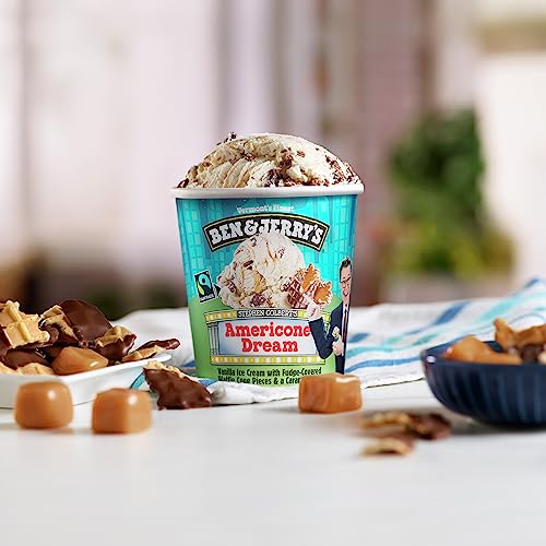 Ben & Jerry's Americone Dream Vanilla Ice Cream Pint Non-GMO 16 oz